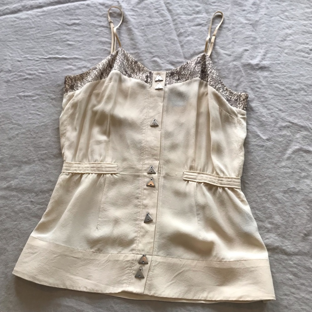 Rare Vena Cava Silk Cami Xs Cream - Gem